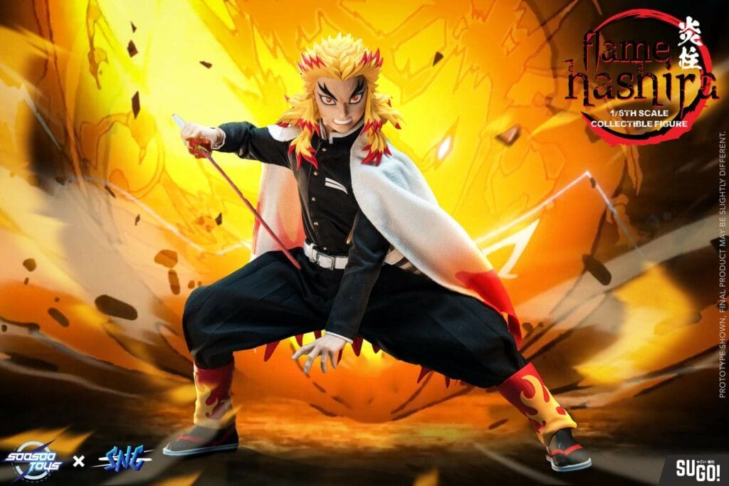 SNC Flame Demon Slayer Hashira Kyojuro Rengoku 1/6 Scale Action Figure ...