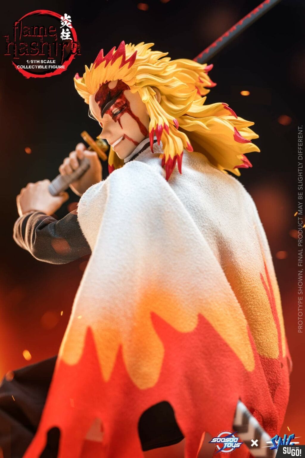 SNC Flame Demon Slayer Hashira Kyojuro Rengoku 1/6 Scale Action Figure ...