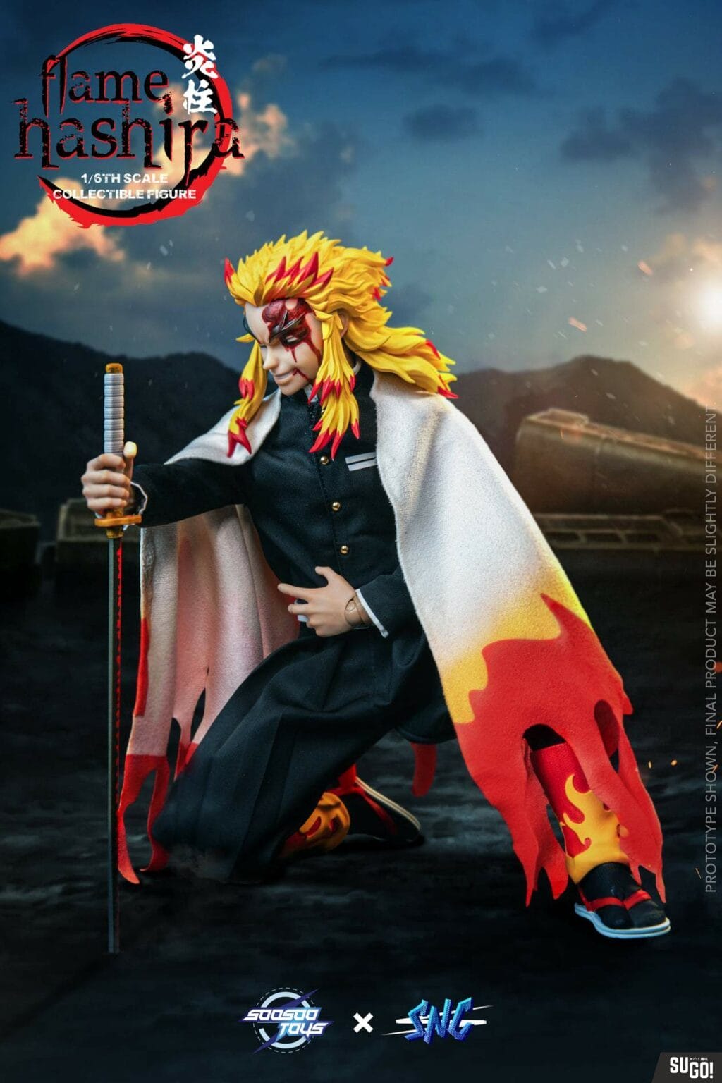 SNC Flame Demon Slayer Hashira Kyojuro Rengoku 1/6 Scale Action Figure ...