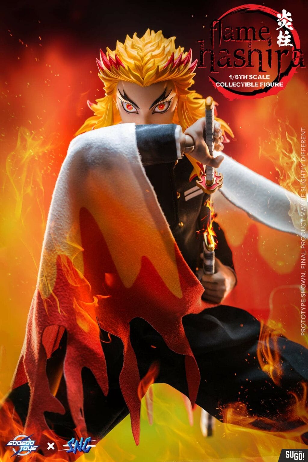 SNC Flame Demon Slayer Hashira Kyojuro Rengoku 1/6 Scale Action Figure ...