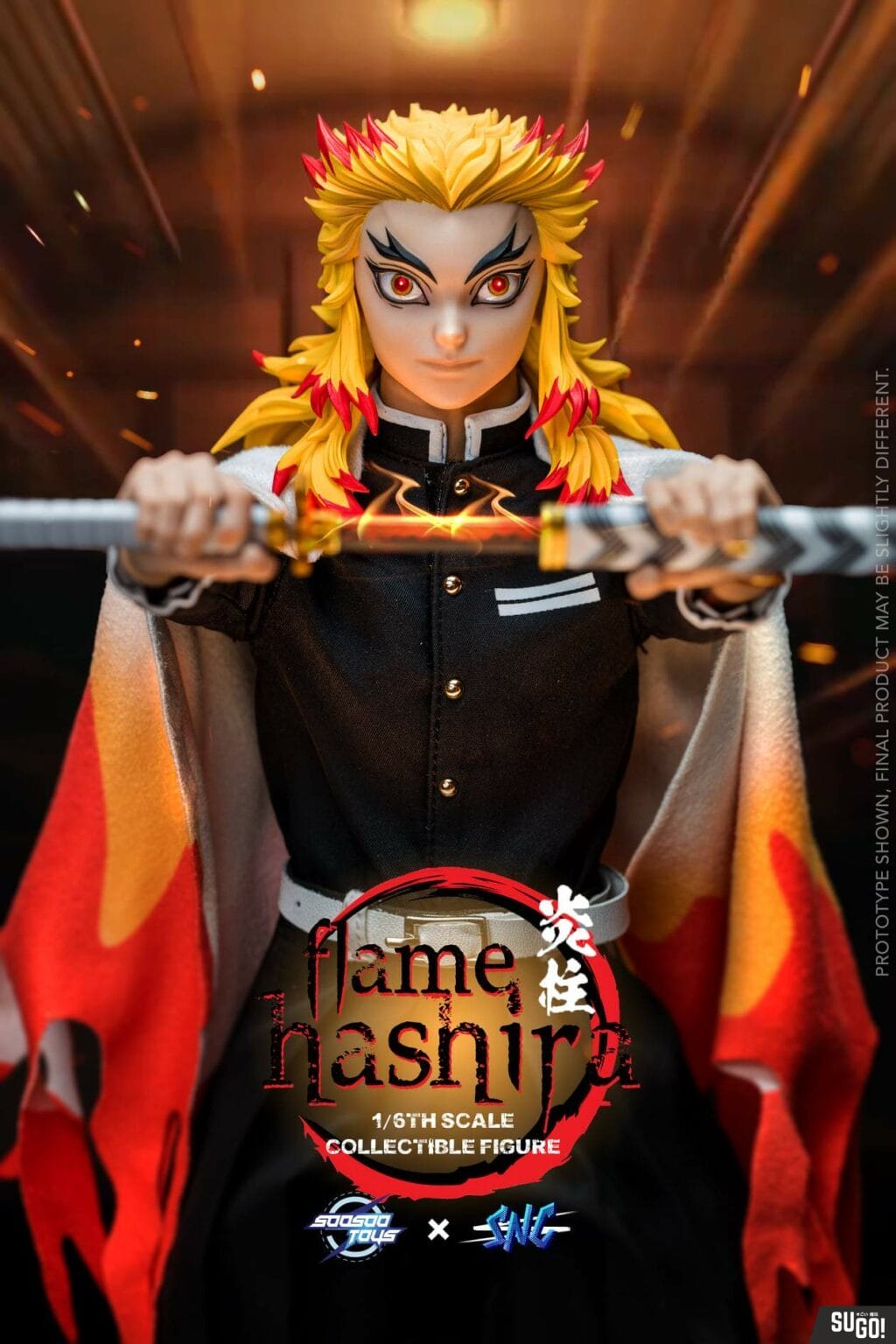 SNC Flame Demon Slayer Hashira Kyojuro Rengoku 1/6 Scale Action Figure ...