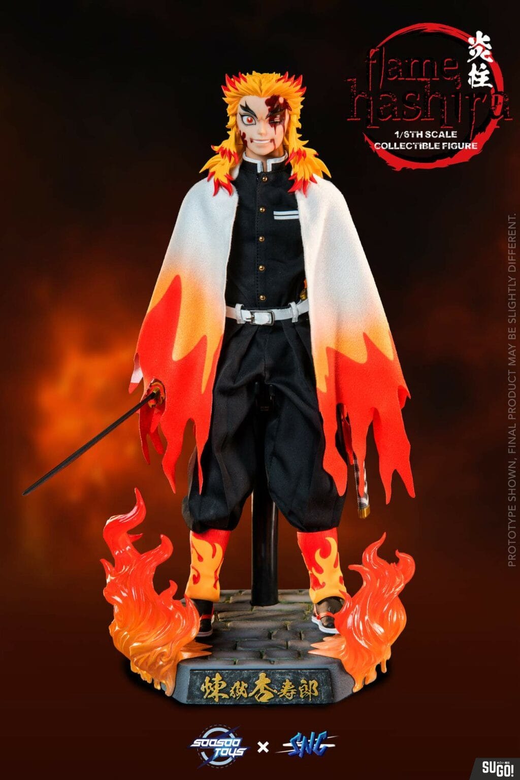 SNC Flame Demon Slayer Hashira Kyojuro Rengoku 1/6 Scale Action Figure ...