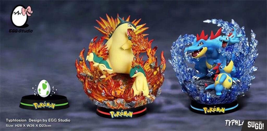 EGG Studio Pokemon Typhlosion Evolution GK Statue Transparency Ver ...