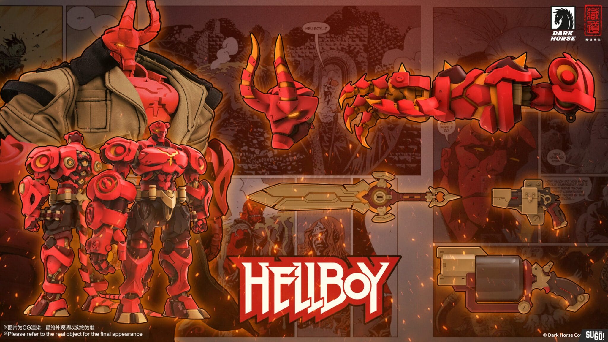 Tibetan Road Model Alloy Mecha Hellboy Mecha CD-FA-02 33cm Action ...