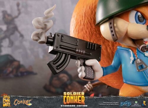 First 4 Figures Conker's Bad Fur Day Soldier Conker Statue - Sugo Toys ...