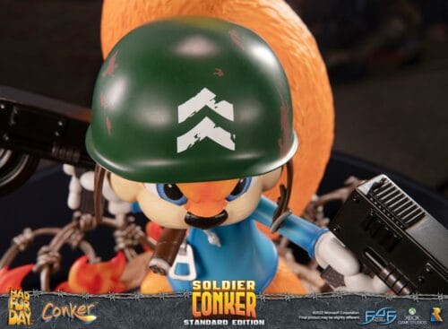 First 4 Figures Conker's Bad Fur Day Soldier Conker Statue - Sugo Toys ...