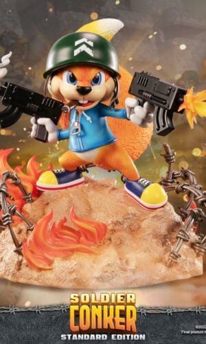First 4 Figures Conker's Bad Fur Day Soldier Conker Statue - Sugo Toys ...