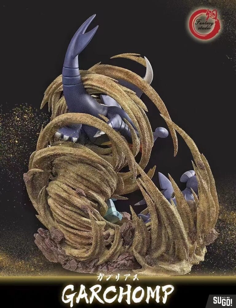 Fantasy Studio Pokemon GX Evolution Series Garchomp Family GK Statue ...