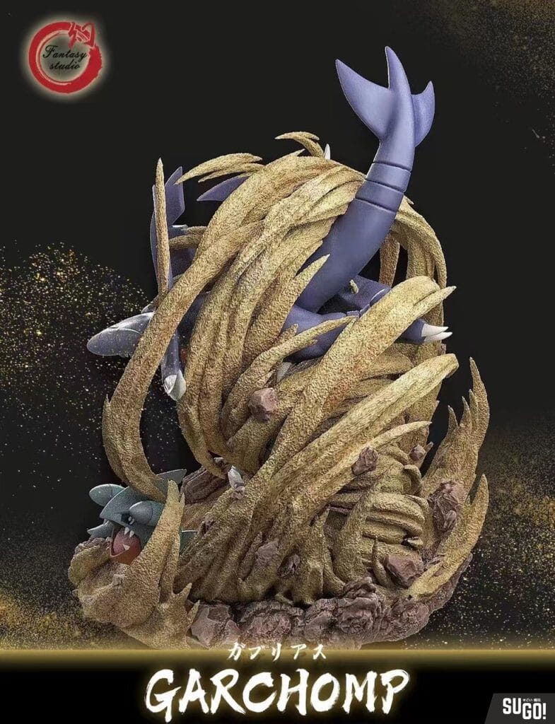 Fantasy Studio Pokemon GX Evolution Series Garchomp Family GK Statue ...