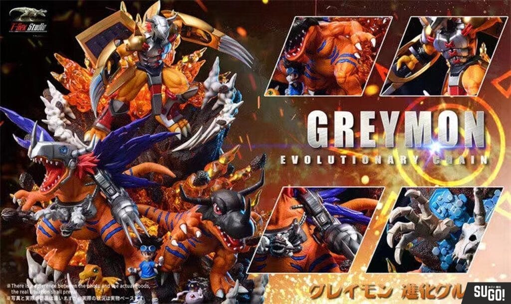 T-Rex Studio Digimon Greymon Evolutionary Chain Deluxe Ver. 58cm Statue - Sugo Toys | Australian ...