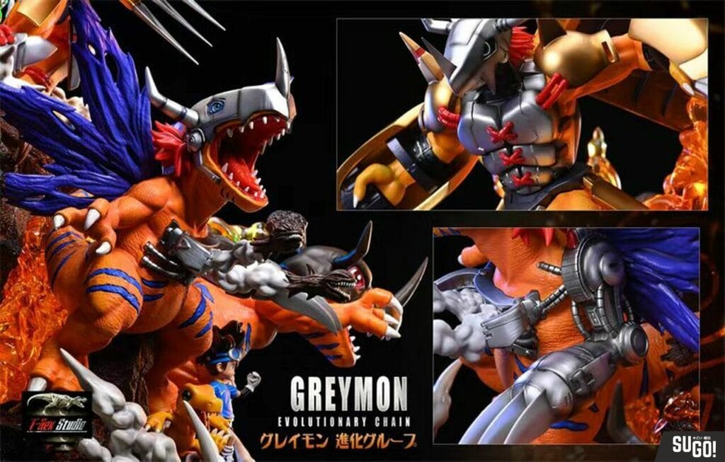 T-Rex Studio Digimon Greymon Evolutionary Chain Deluxe Ver. 58cm Statue - Sugo Toys | Australian ...
