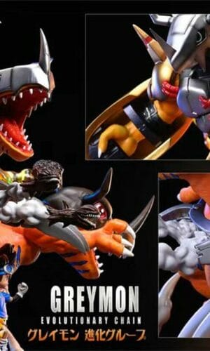T-Rex Studio Digimon Greymon Evolutionary Chain Deluxe Ver. 58cm Statue ...