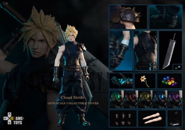 GameToys Final Fantasy Remake VII - Cloud Strife 1/6 Action Figure ...