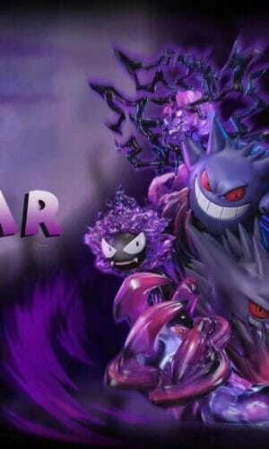 Fantasy Studio Pokemon Gengar Family with LED GK Statue Original Color ...