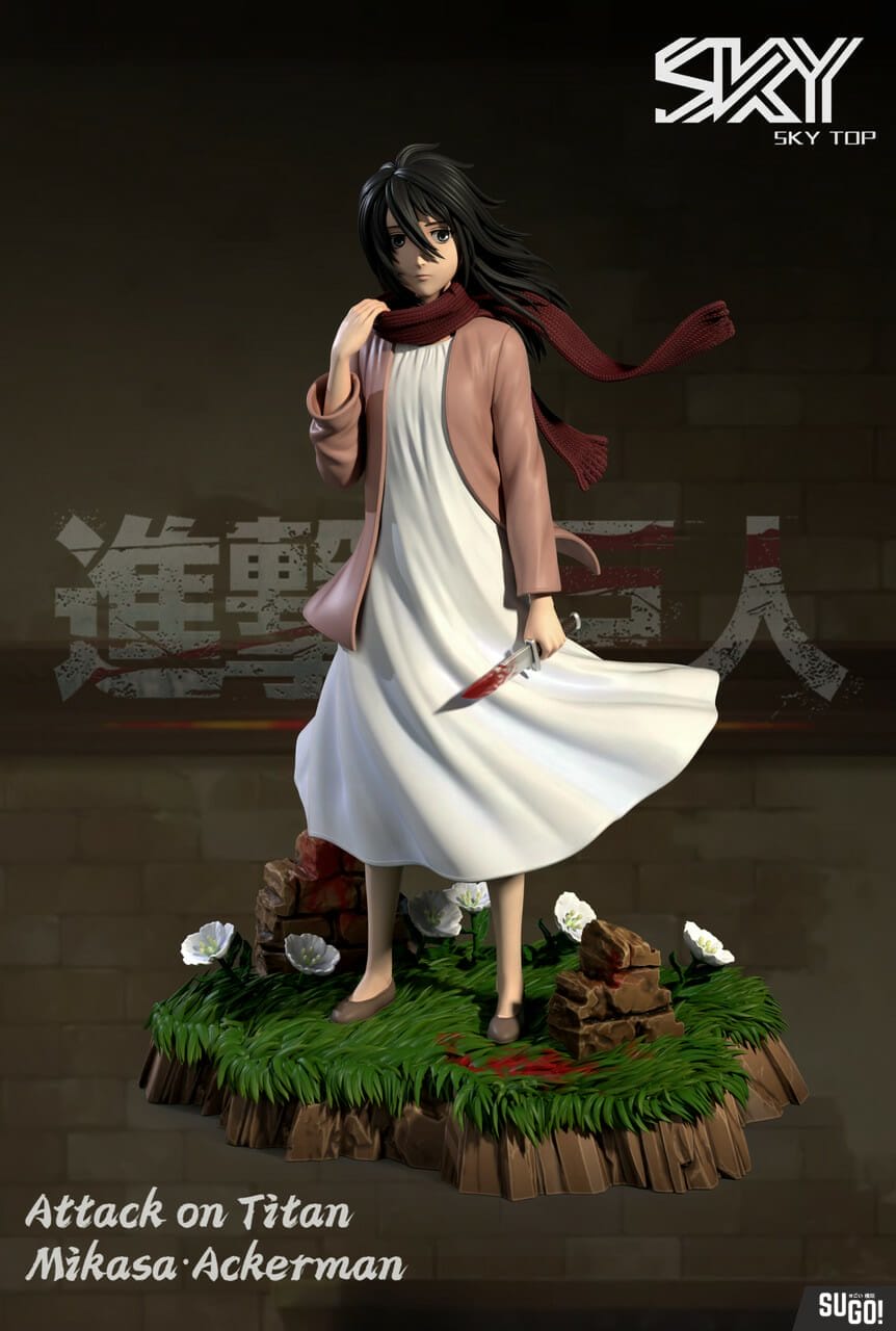Sky Top Studio Attack On Titan Mikasa Ackerman 23cm GK Statue - Sugo ...