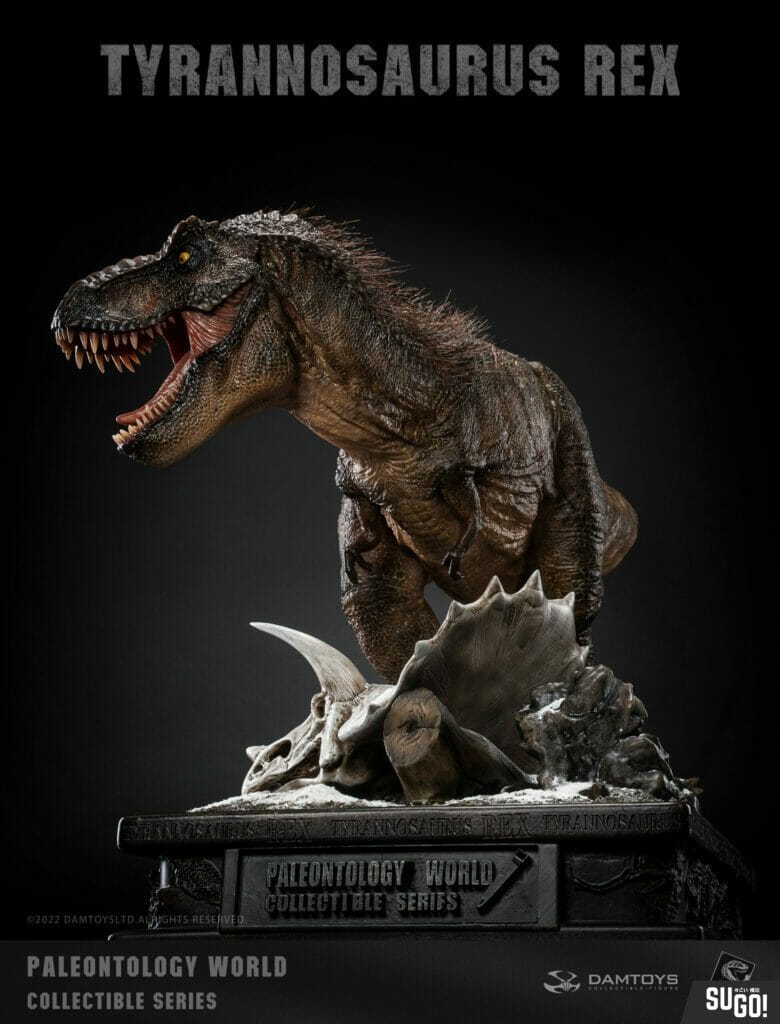Damtoys Tyrannosaurus Rex Platinum Silicone 1/15 Collectible Statue ...