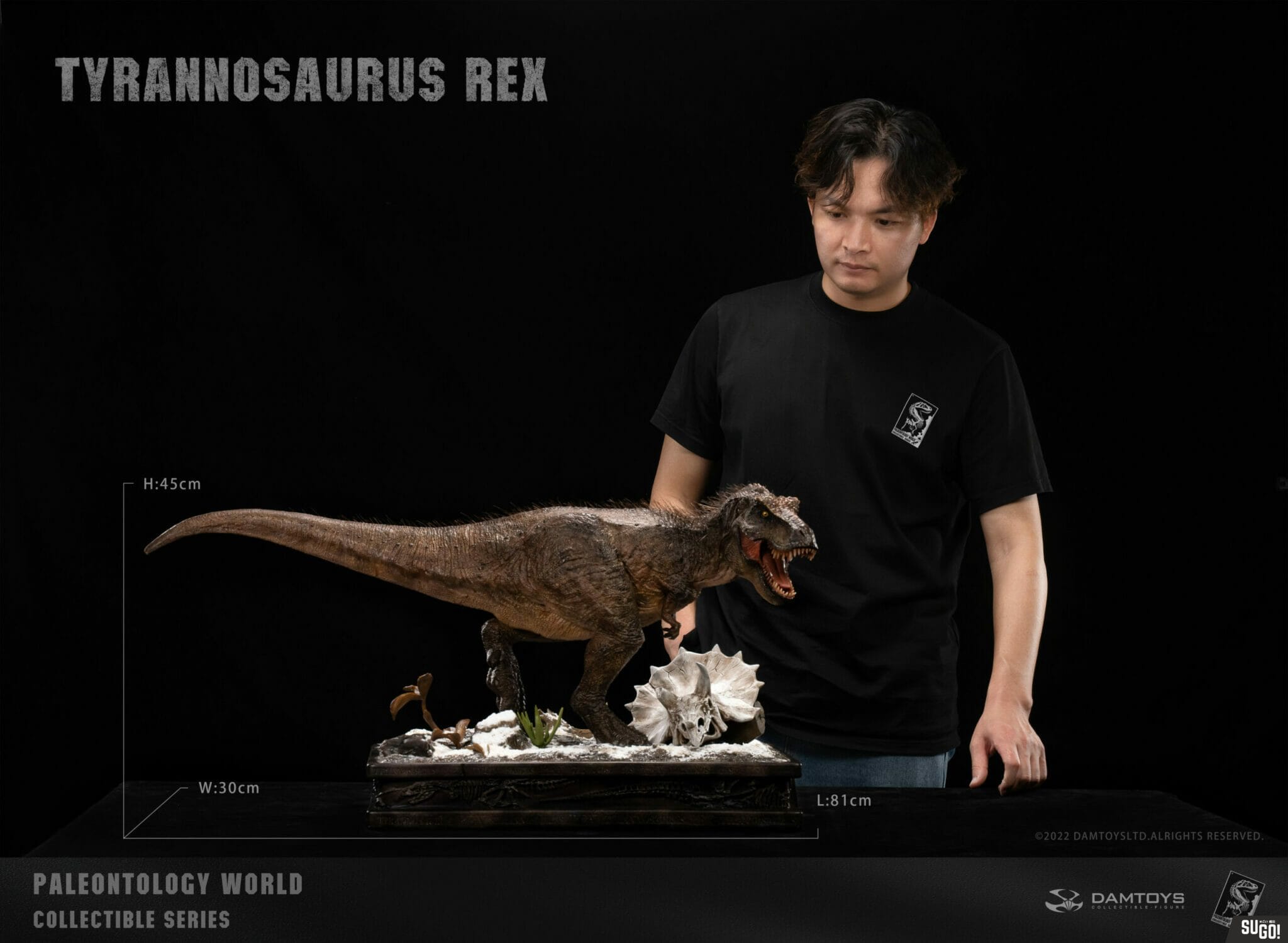 Damtoys Tyrannosaurus Rex Platinum Silicone 1/15 Collectible Statue ...