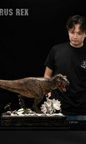Damtoys Tyrannosaurus Rex Platinum Silicone 1/15 Collectible Statue ...