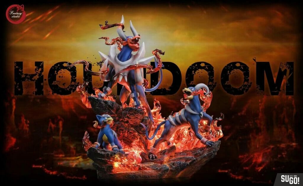 Fantasy Studio Pokemon Houndoom Family Blue Color Ver. GK Statue - Sugo ...