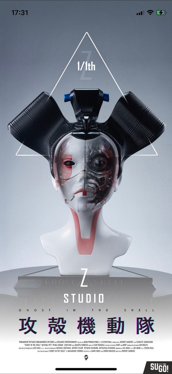 Z Studio Ghost in The Shell Robot Geisha Bust Ver. B 1/1 Scale GK ...