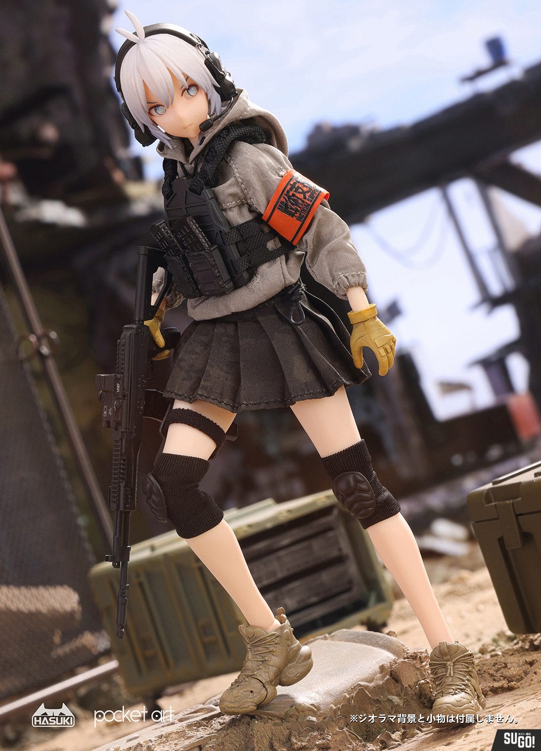 HASUKI Pocket Art Series PA003 Rifleman Sasha Watabe Figure 1/12 PVC ...
