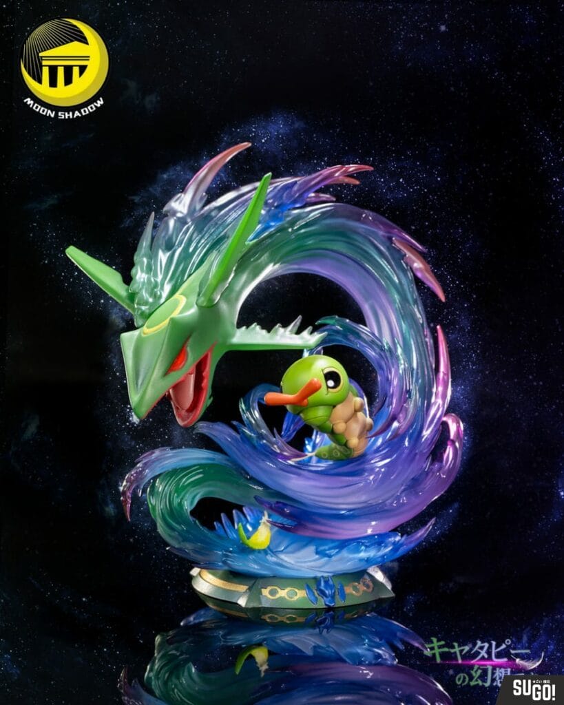 Moon Shadow Studio Pokemon Caterpie & Rayquaza 13cm(H) GK Statue - Sugo ...