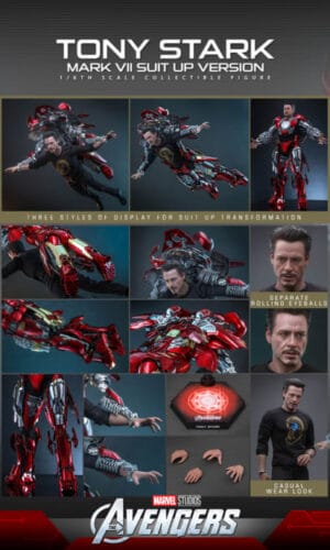 Hot Toys Marvel Iron Man Tony Stark (Mark Vii Suit Up Version) (Special ...
