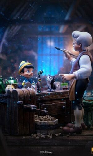 Iron Studios Disney Geppetto & Pinocchio Deluxe Art Scale Limited ...