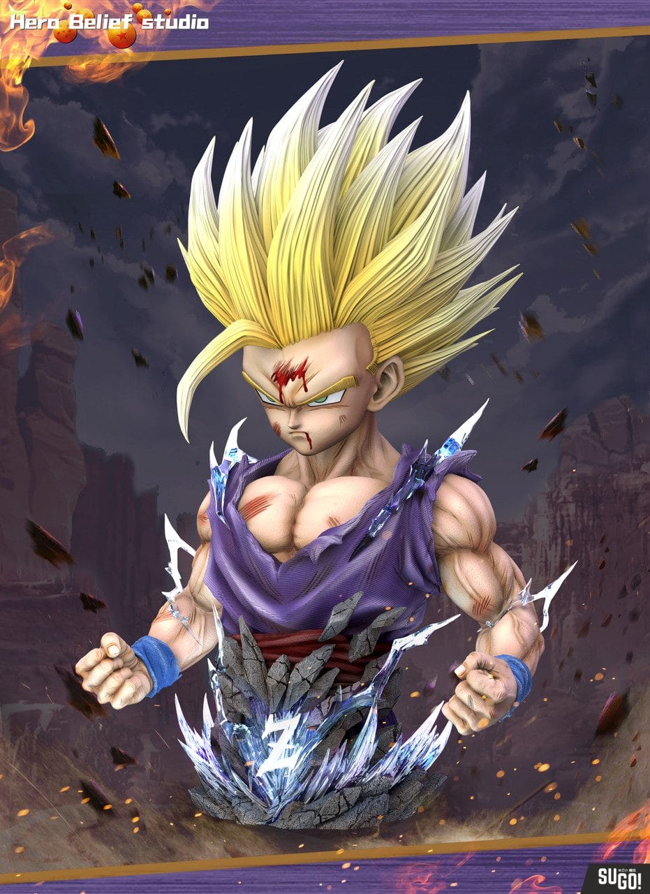 Hero Belief HB Dragon Ball Gohan Bust 90cm(H) Ver. A Serious Face 1/1 ...