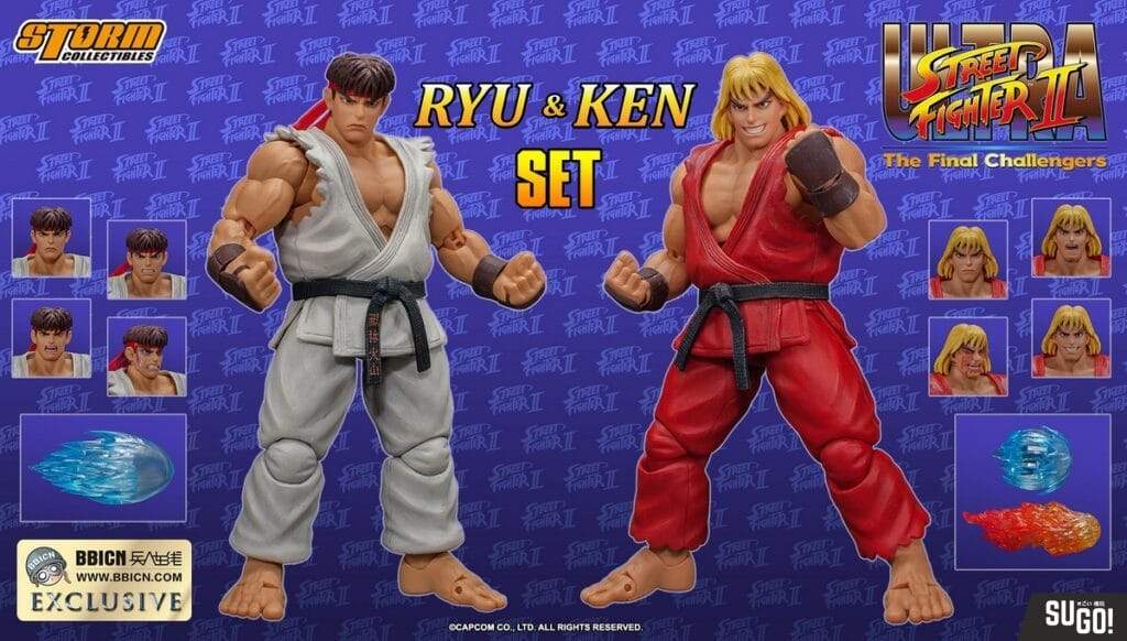 Storm Collectibles Street Fighter 2 CPSF25 Ryu & Ken Set Action Figure ...