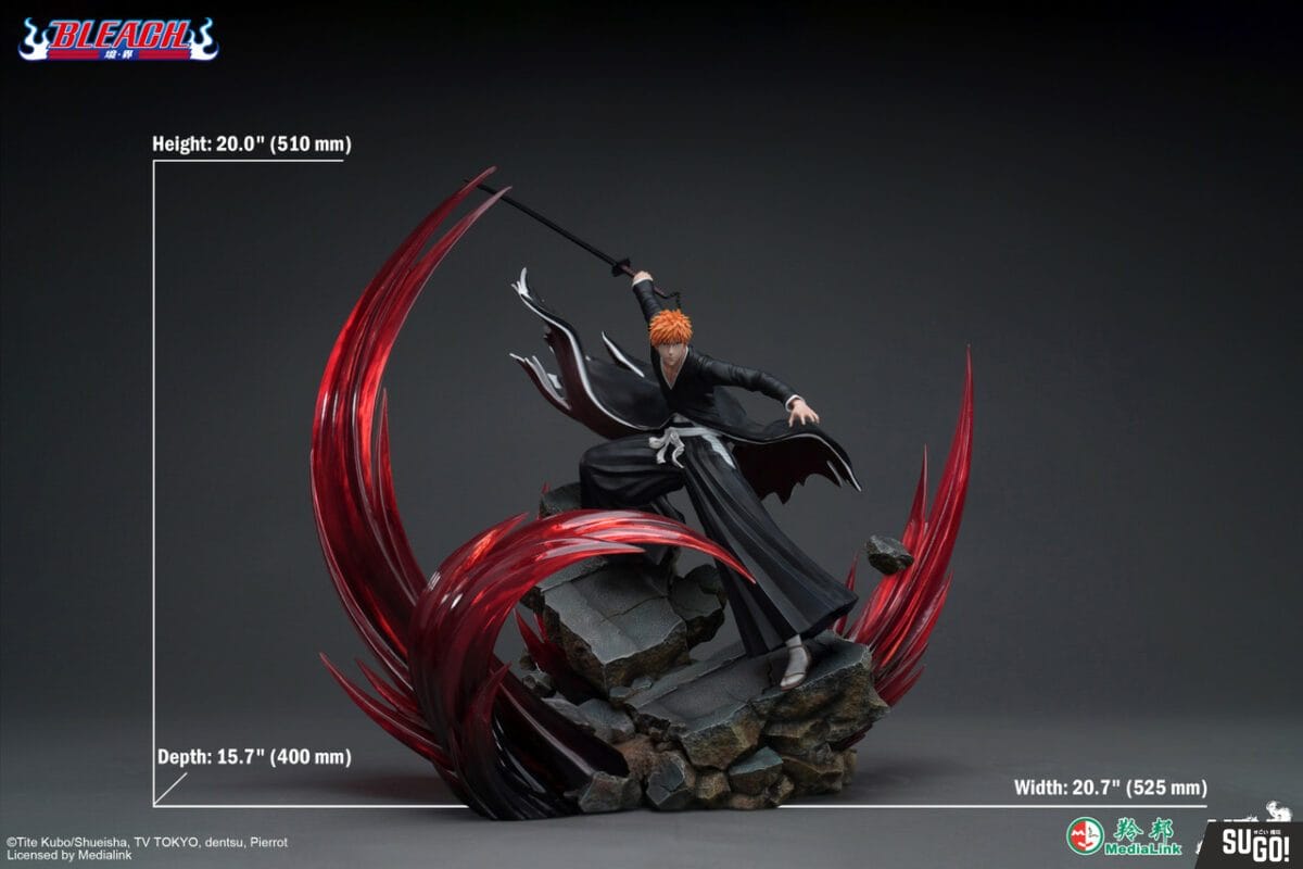 HEX Studio Bleach Black Ichigo Licensed 1/6 Statue - Sugo Toys ...
