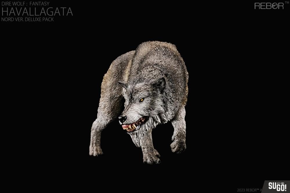 Rebor Dire Wolf: Fantasy 'Havallagata' (Nord Ver.) Deluxe PVC Figure ...