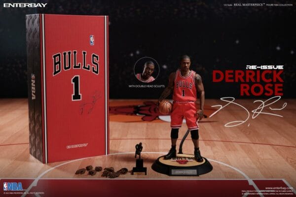 Enterbay NBA Real Masterpiece Series Derrick Rose (Limited Retro ...