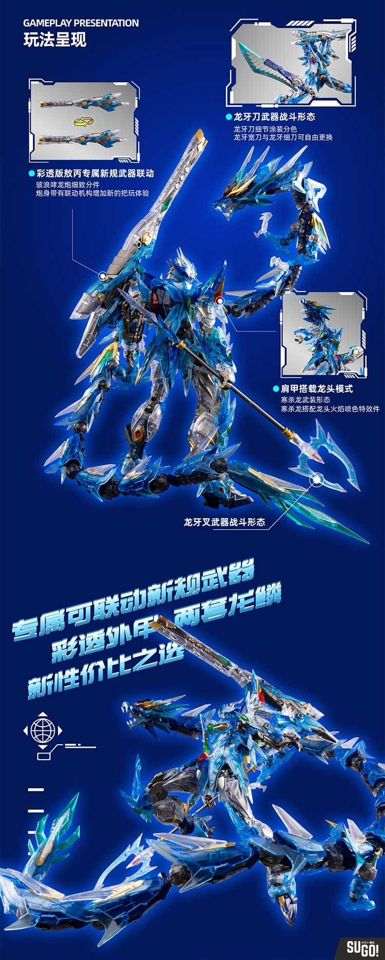 Motor Nuclear MNP-XH03T Hanlongzi Aobing Azure Dragon Model Kit Clear ...