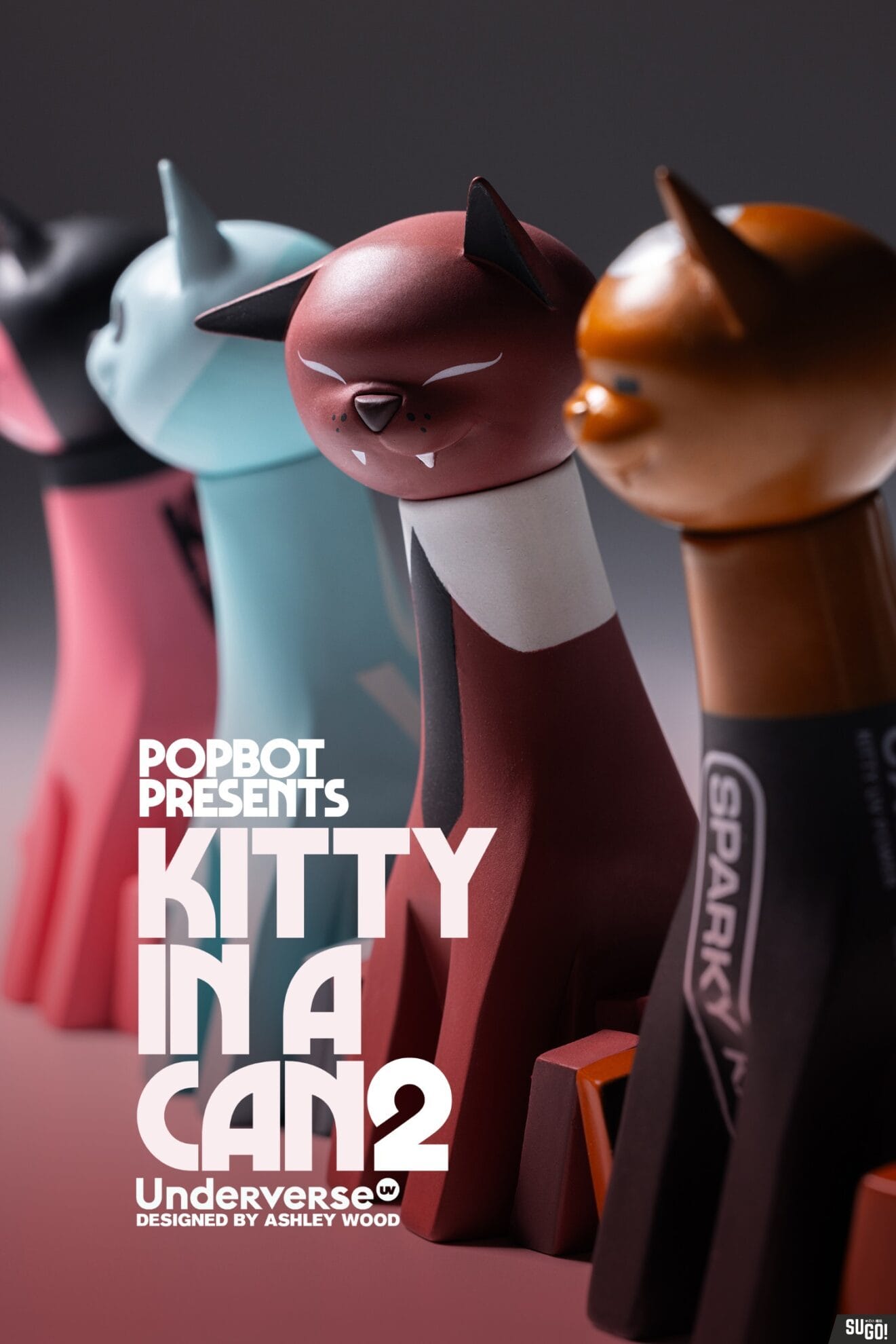 Underverse Popbot Kitty In A Can Blind Box (Full Set 9 Pcs) PVC Figure ...