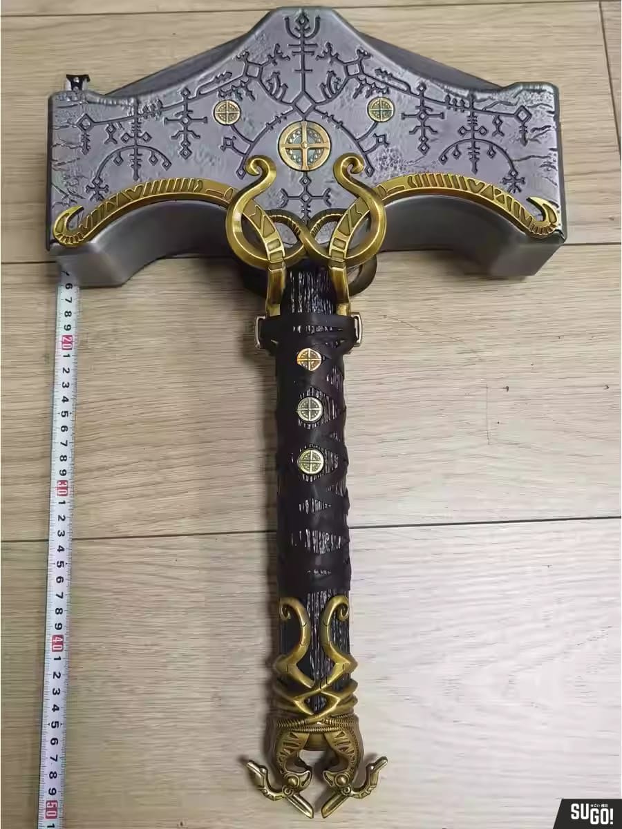 HCMY Studio God of War Thor Mjolnir Hammer Diecast Replica [Bonus Base ...