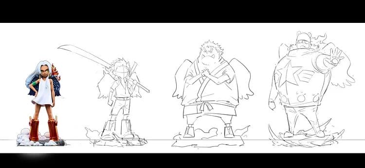 Mo Huan Yuan One Piece Kid Series & Seraphim Hancock & Luffy Set 18cm(H ...