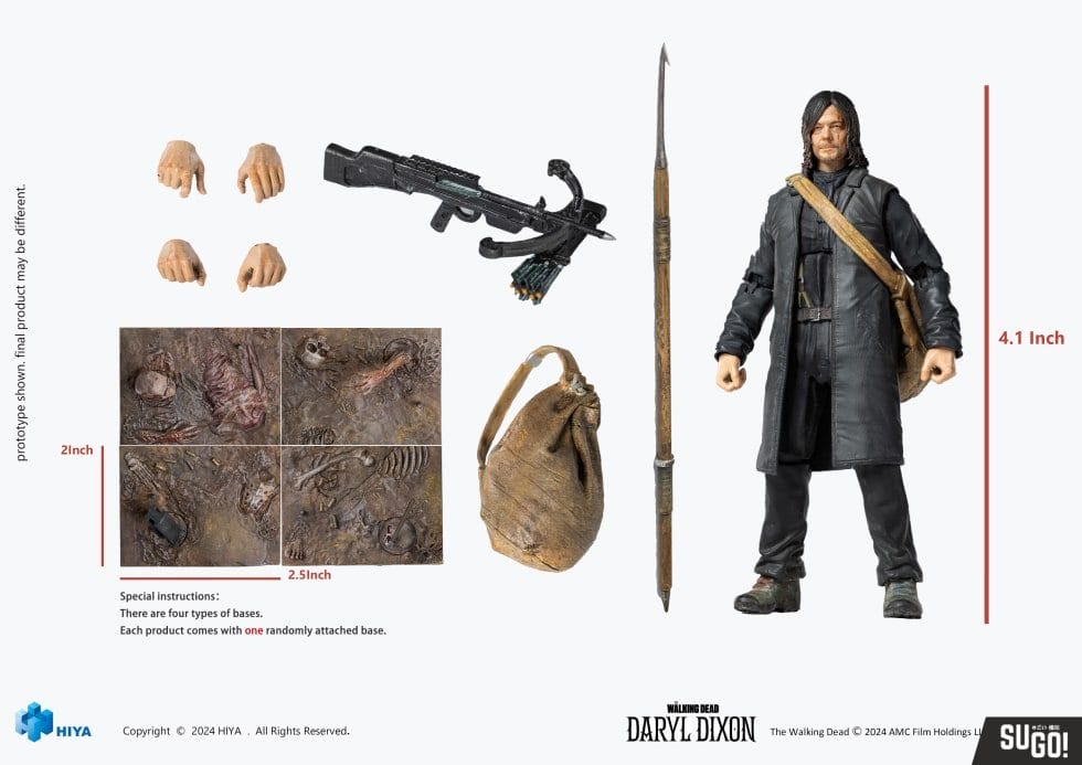Hiya Toys The Walking Dead: Daryl Dixon Darryl EMW0305 1/18 Action ...