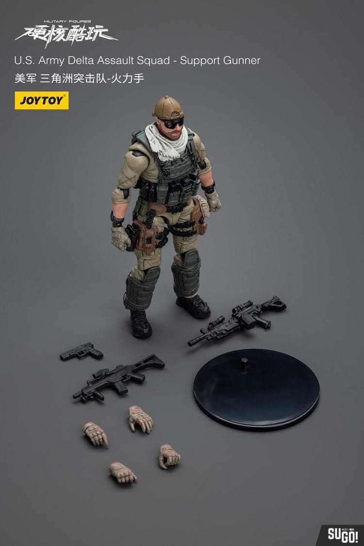 Joy Toy JT9558 U.S. Army Delta Assault Squad-Support Gunner Action 1/18 ...