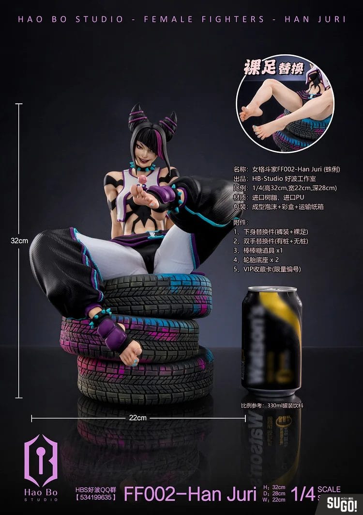 HaoBo Studio [18+] Street Fighter Han Juri 1/4 GK Statue - Sugo Toys ...