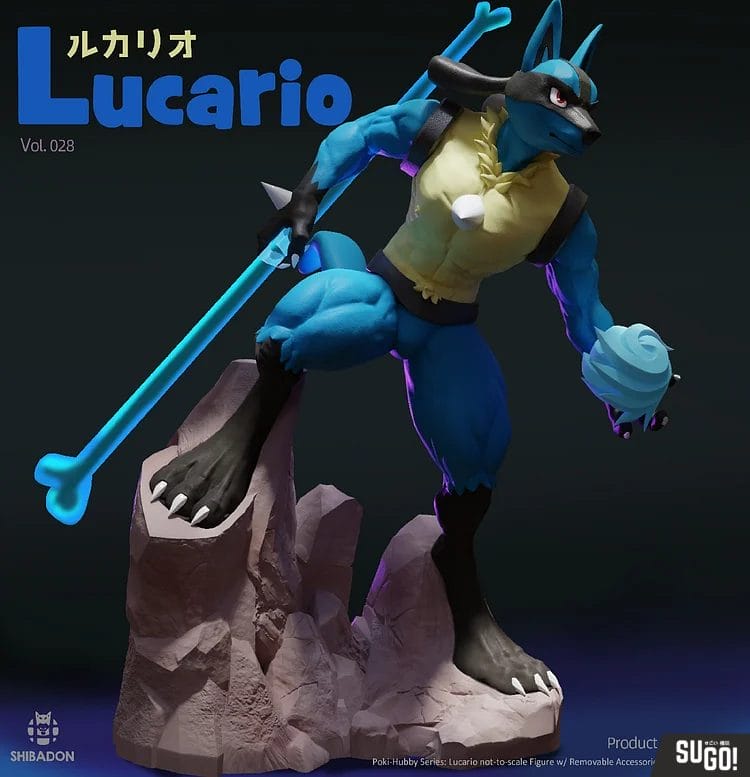 Shibadon Studio Pokemon Lucario 22cm(H) GK Statue - Sugo Toys ...