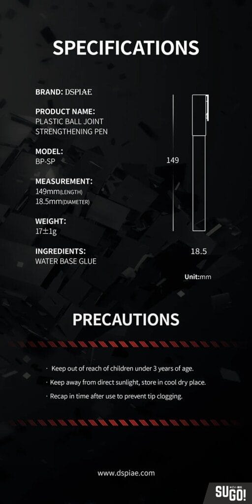 DSPIAE BP-SP Plastic Ball Joint Strenthening Pen - Sugo Toys | Australian Premium Collectable Store