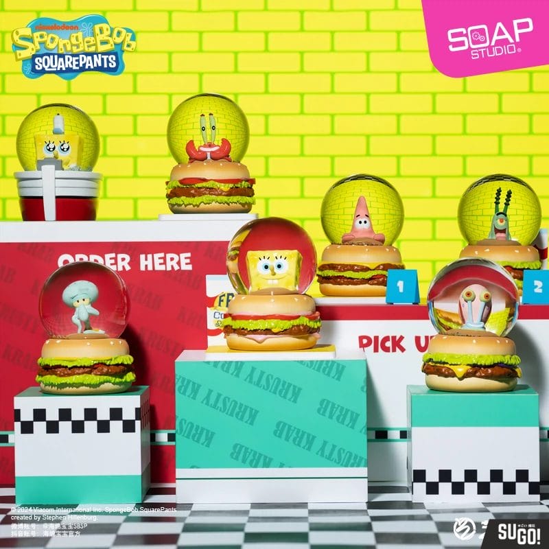 Soap Studio Spongebob Mini Krabby Patty Burger Crystal Ball Blind Box ...