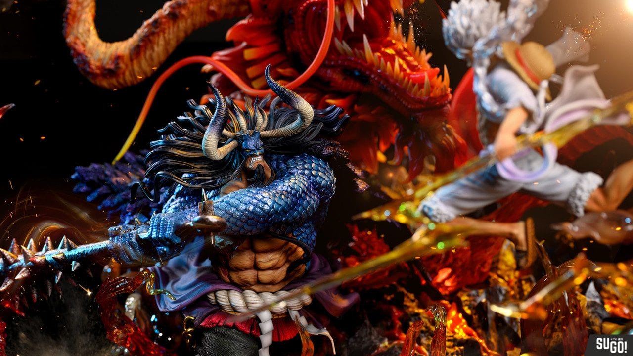 Ventus Studio One Piece Kaido VS Luffy [Fire Fist & Kaido Red Dragon ...