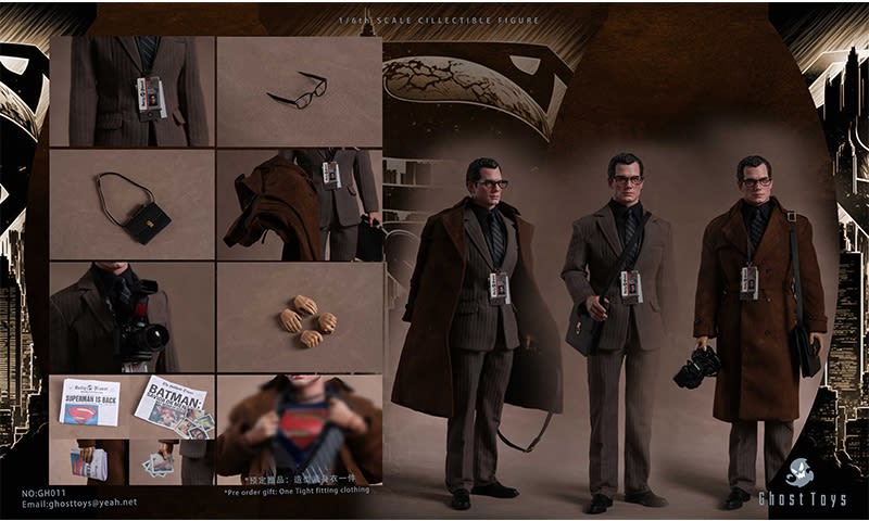 Ghost Toys GH-011 Superman Journalist Clark 1/6 Scale Action Figure ...