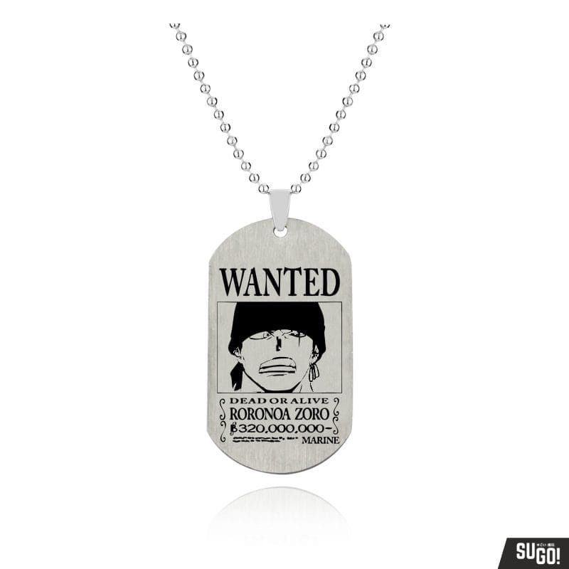 One Piece Necklace Stainless Steel Cartoon Pendant With Engraved Bounty ...