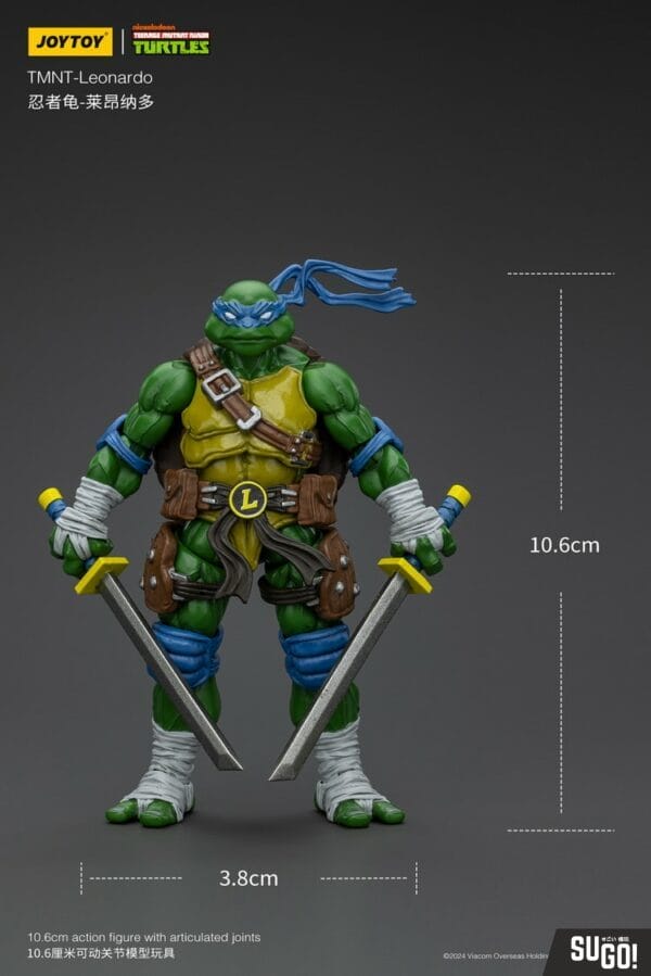 Joy Toy JT6892 Teenage Mutant Ninja Turtles TMNT Leonardo 1/18 Action ...