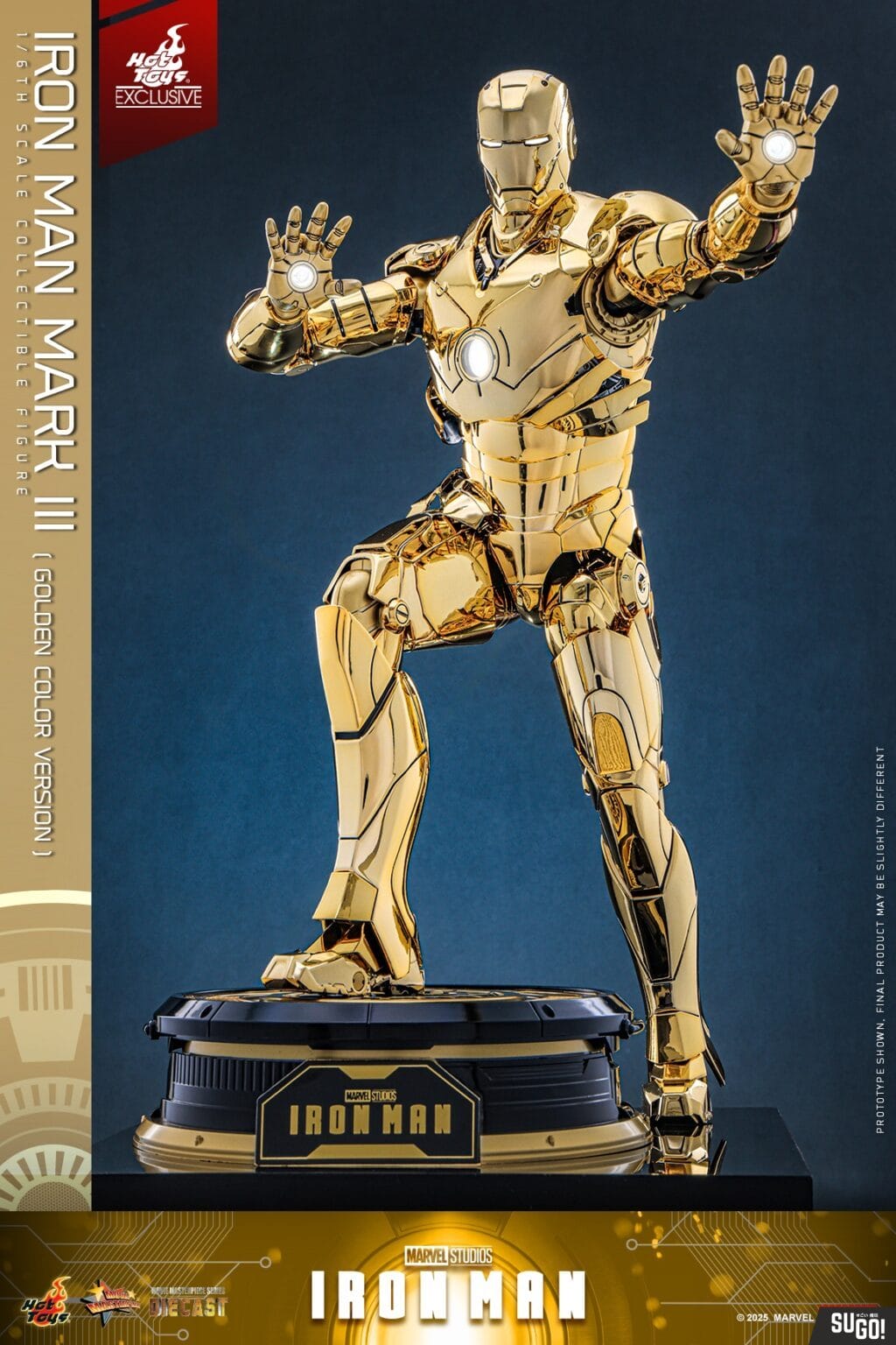Hot Toys MMS764D69 Iron Man Mark Iii Electroplated Gold Version 1/6 ...