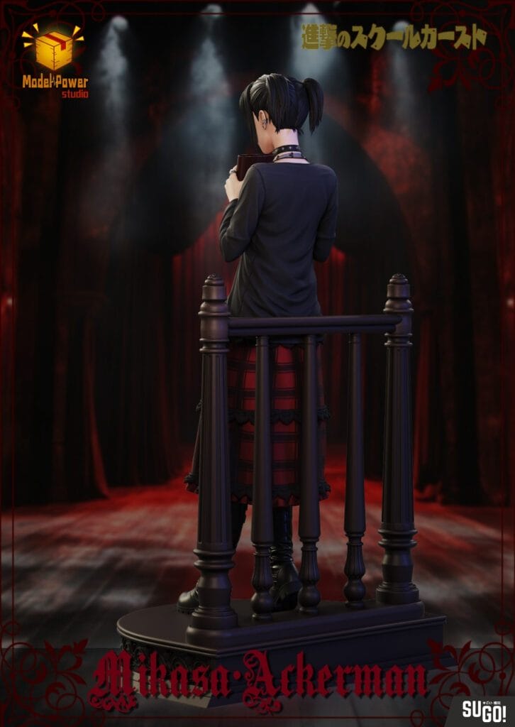 Model Power Studio Attack on Titan Mikasa Ackerman Gothic Costume 30cm ...