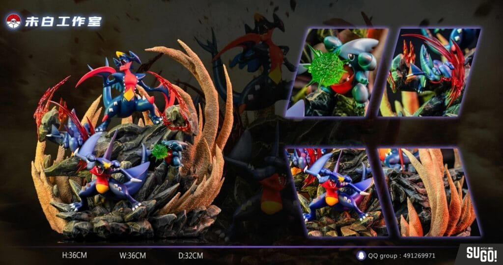 Misaki Studio x Pokemon Garchomp Evolution 36cm(H) GK Statue - Sugo ...